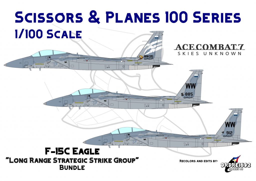 1/100 Scale F-15C Eagle "Ace Combat 7's Long Range Strategic Strike ...