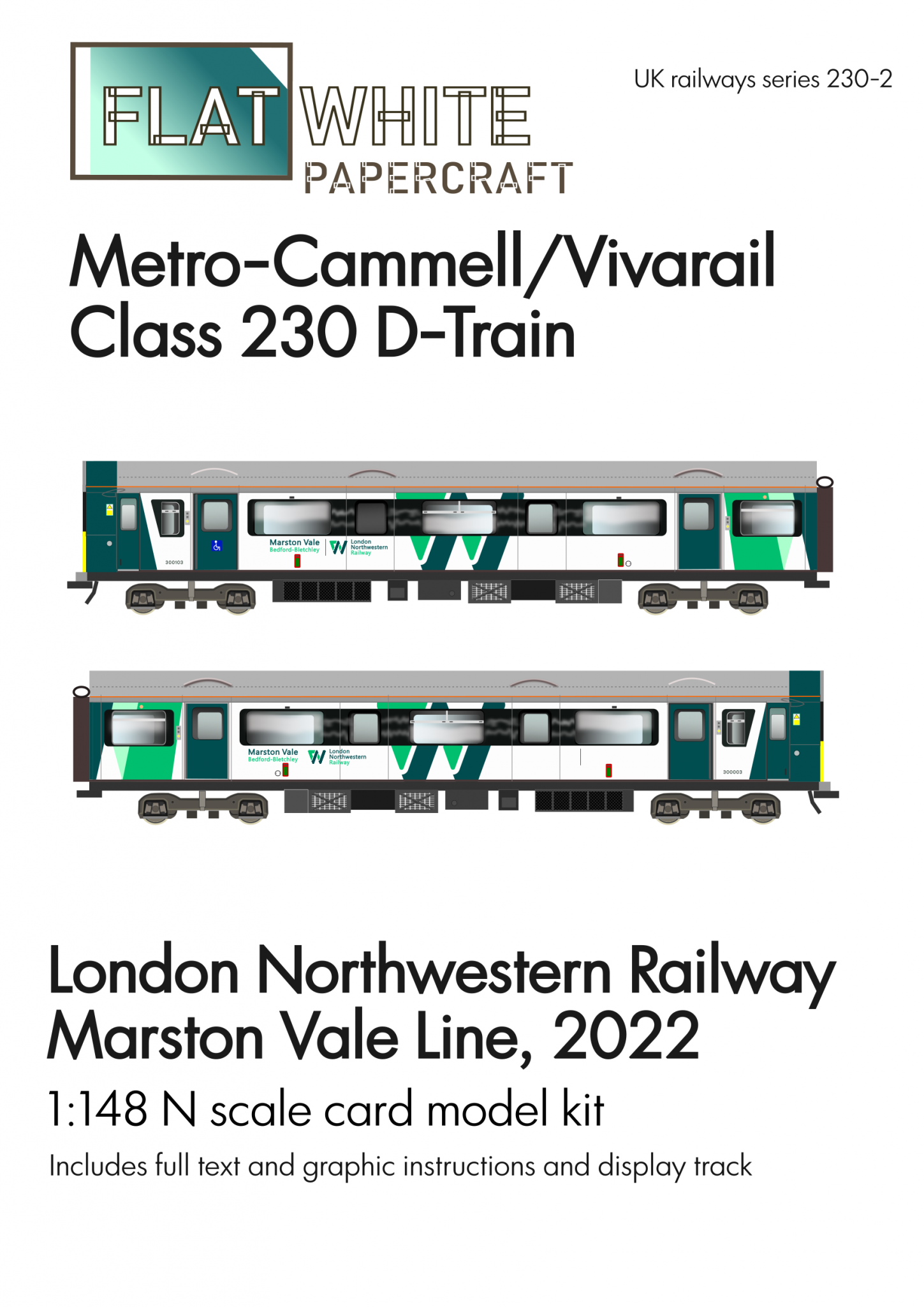 1:148 scale Class 230 D-Train London Northwestern Railway Paper Model ...