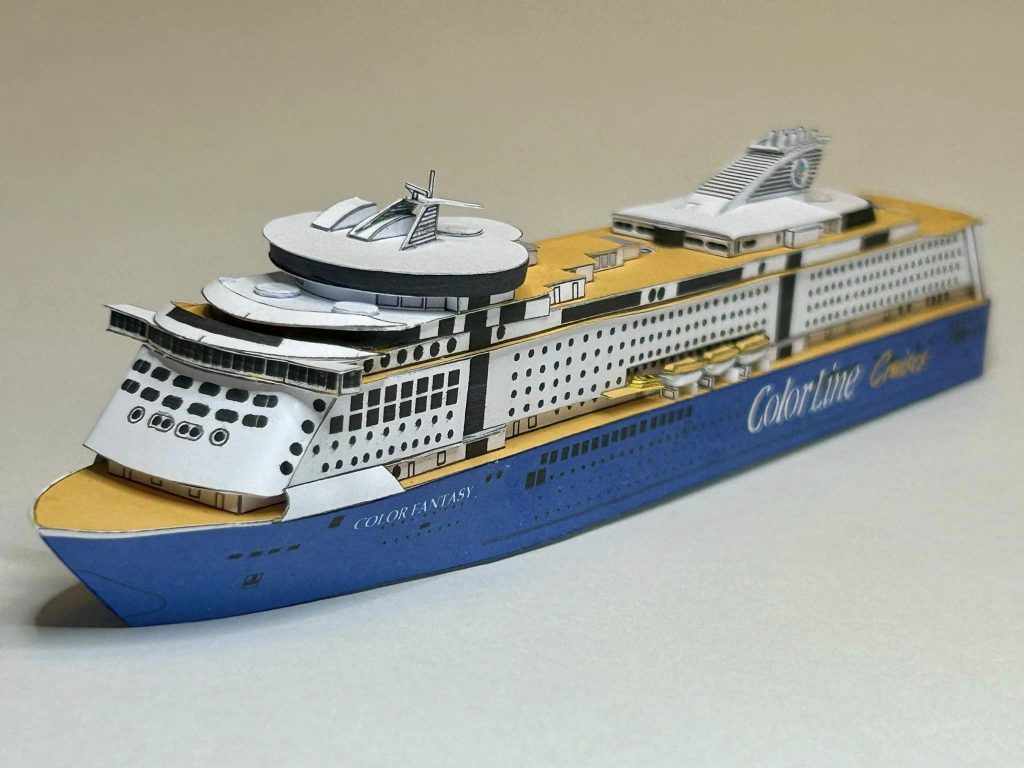 1/1250 Ferry COLOR FANTASY, Paper Model - EcardModels