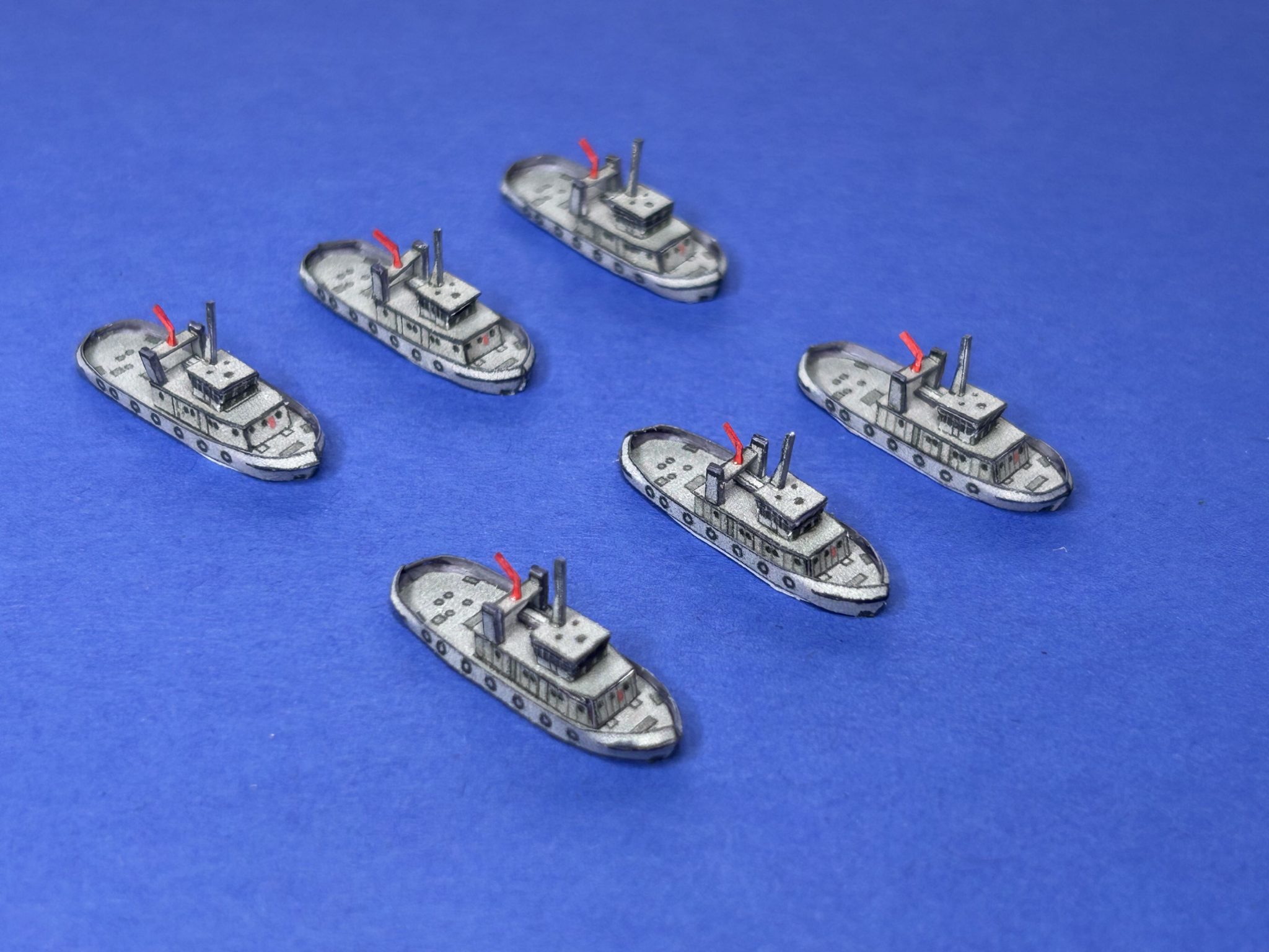1/1250 German Navy tugs NORDSTRAND class, Paper Model - EcardModels