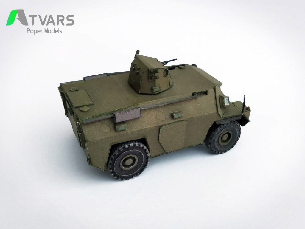 1/50 BDX 4x4 APC Belgium Air Component Paper Model - EcardModels