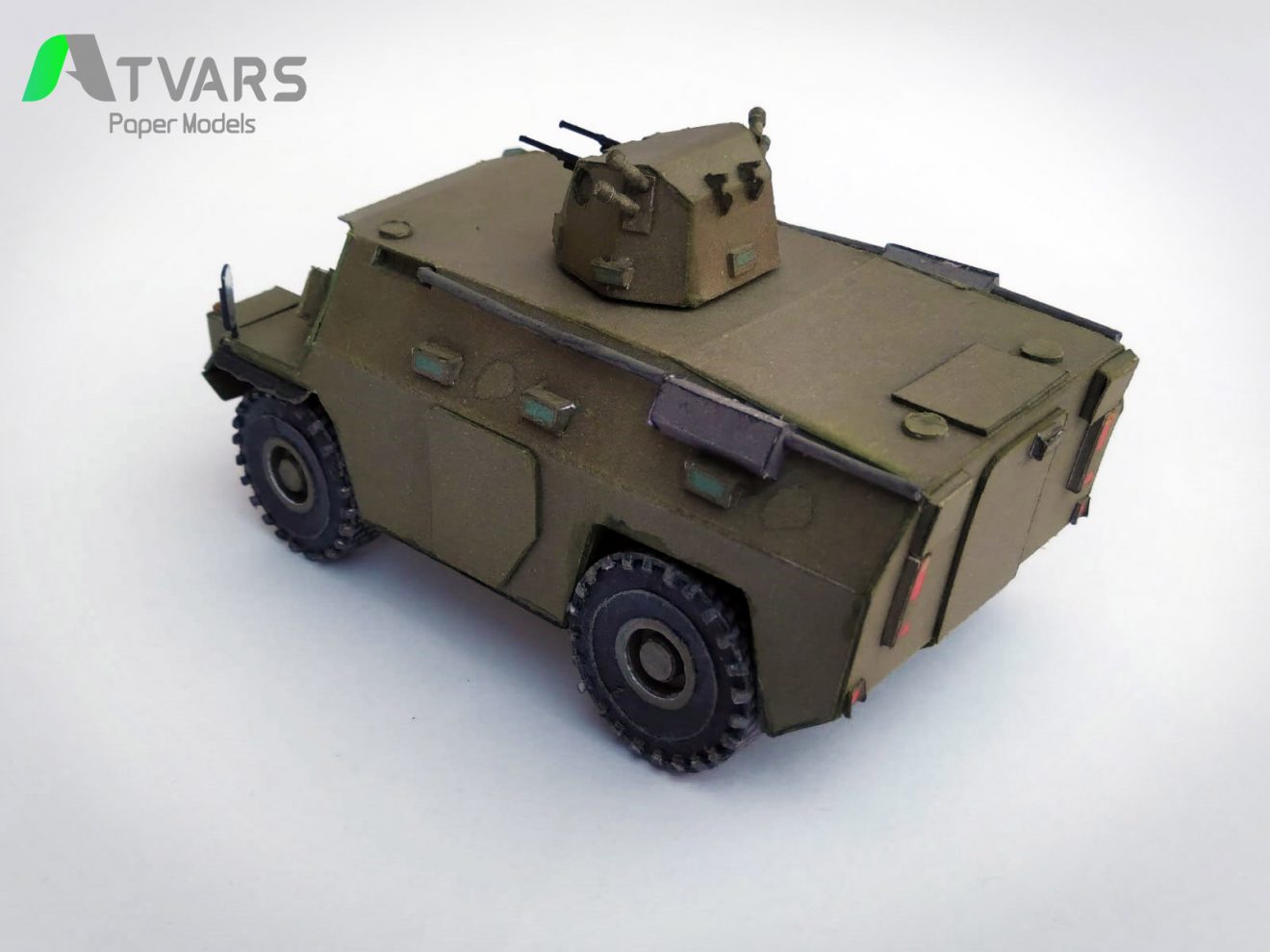 1/50 BDX 4x4 APC Belgium Air Component Paper Model - EcardModels