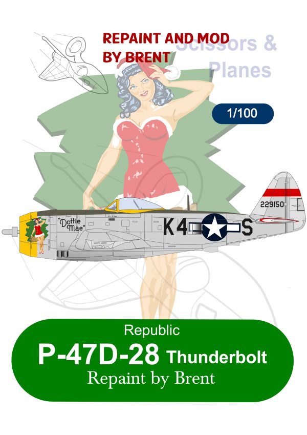 1/100 Republic P-47D-30 Thunderbolt “Dottie Mae” 511th Fighter Squadron ...