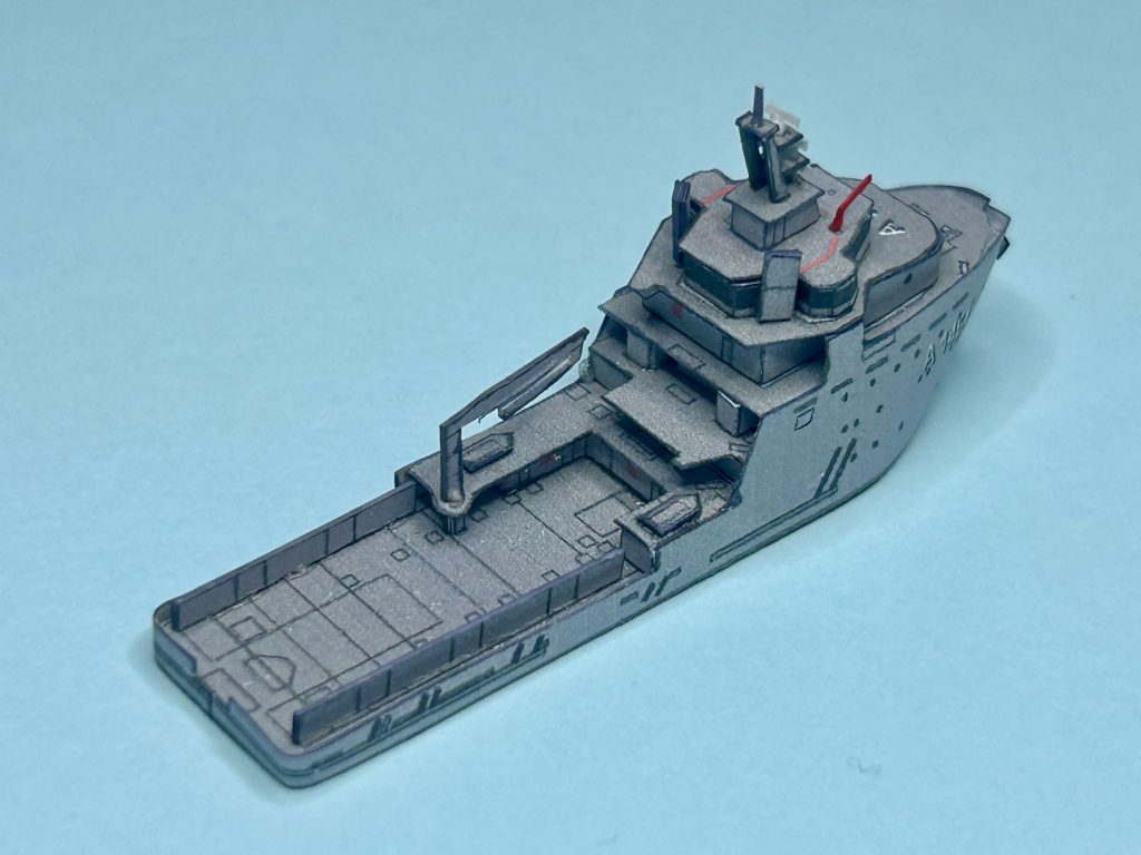 1/1250 German Navy tug BORKUM, Paper Model - EcardModels