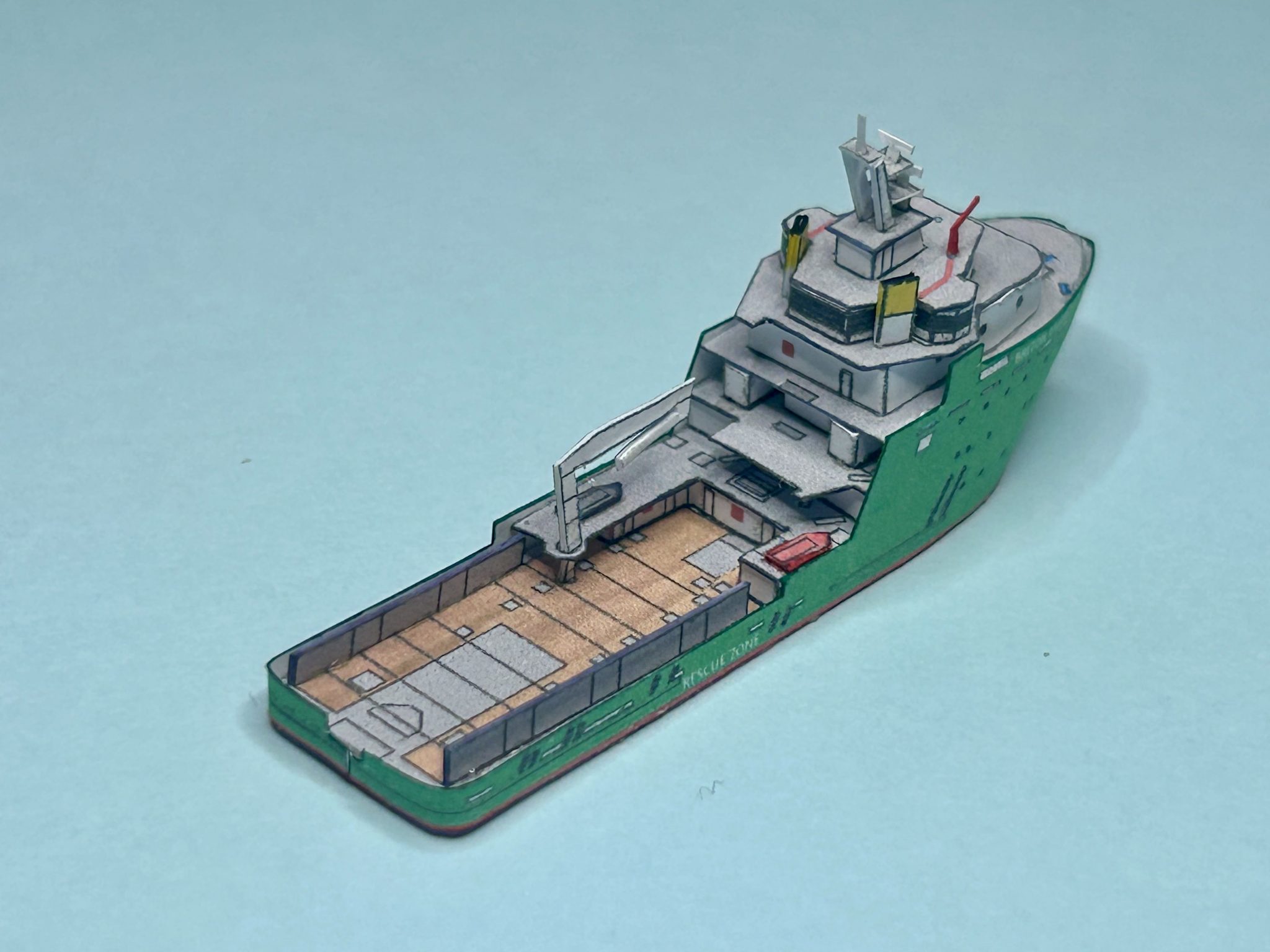 1/1250 Anchor Handling Tug Supply Vessel BRITOIL GUARDIAN, Paper Model ...