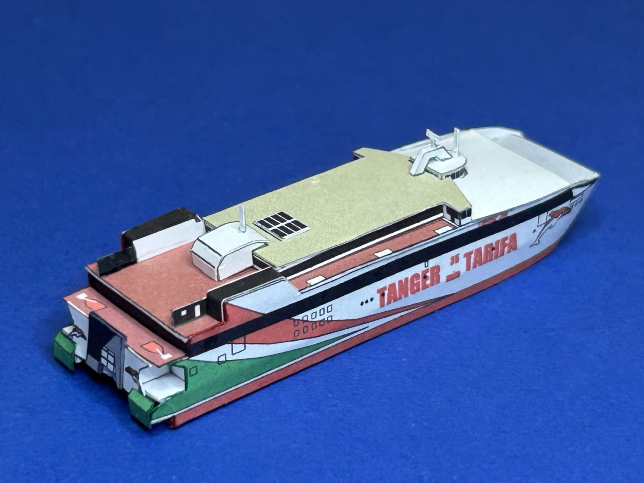 1/1250 High Speed Vehicle-Passenger Catamaran TANGER JET Paper Model ...