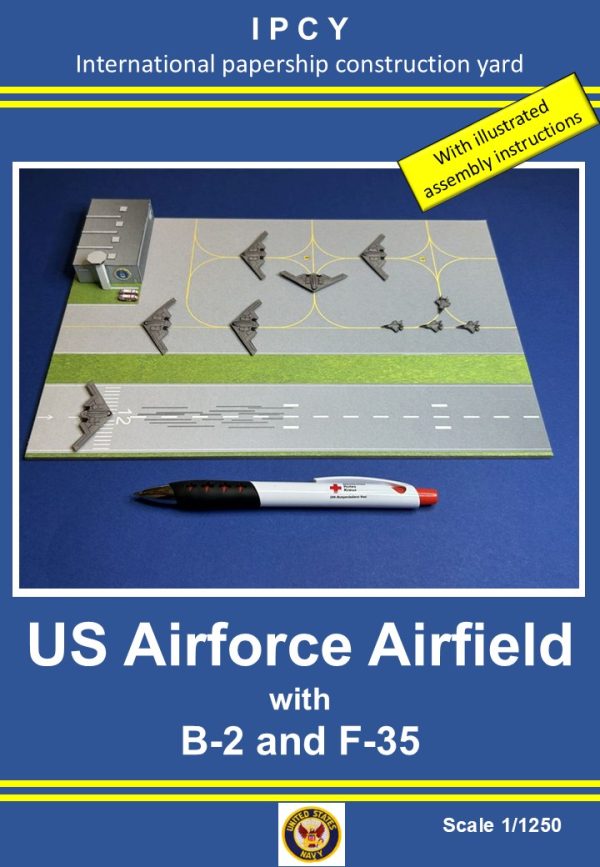 1/1250 US Airforce Airfield, Paper Model - EcardModels