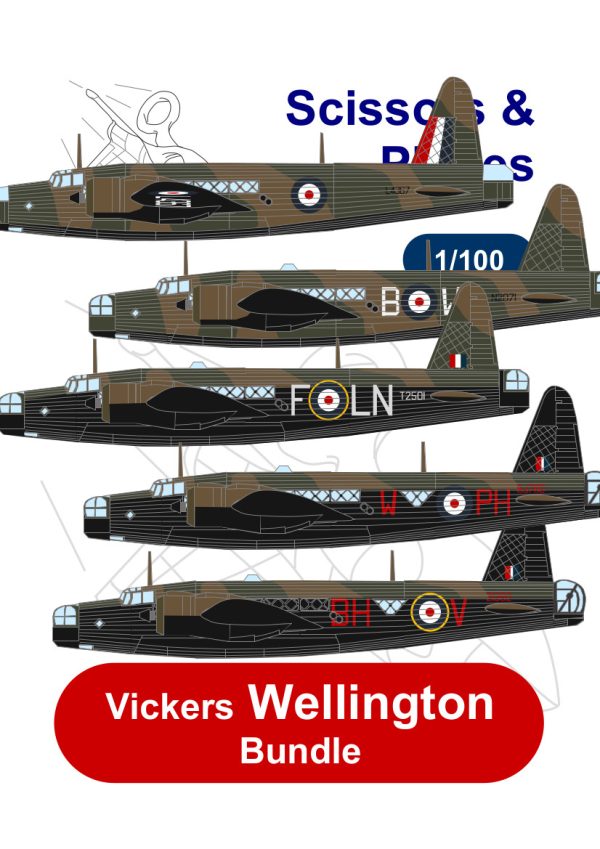 1/100 snp Vickers Wellington Bundle Paper Model - EcardModels