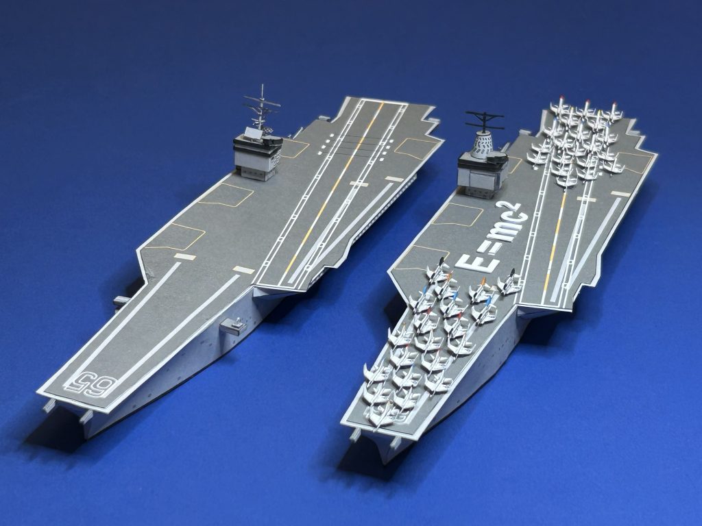 1/1250 Aircraft carrier CVN 65 ENTERPRISE 1982, Paper Model - EcardModels