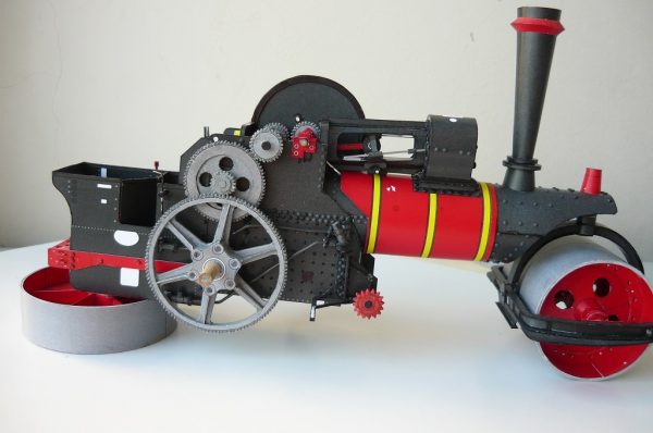 1/25 H. Zettelmeyer Steam Roller Paper Model - EcardModels